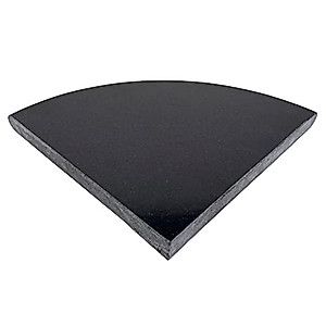 Tenedos Premium Quality Absolute Black Granite Corner Shelf Both Side Polished 9 Inch (1) Maintenance Free, Stain Resistant
