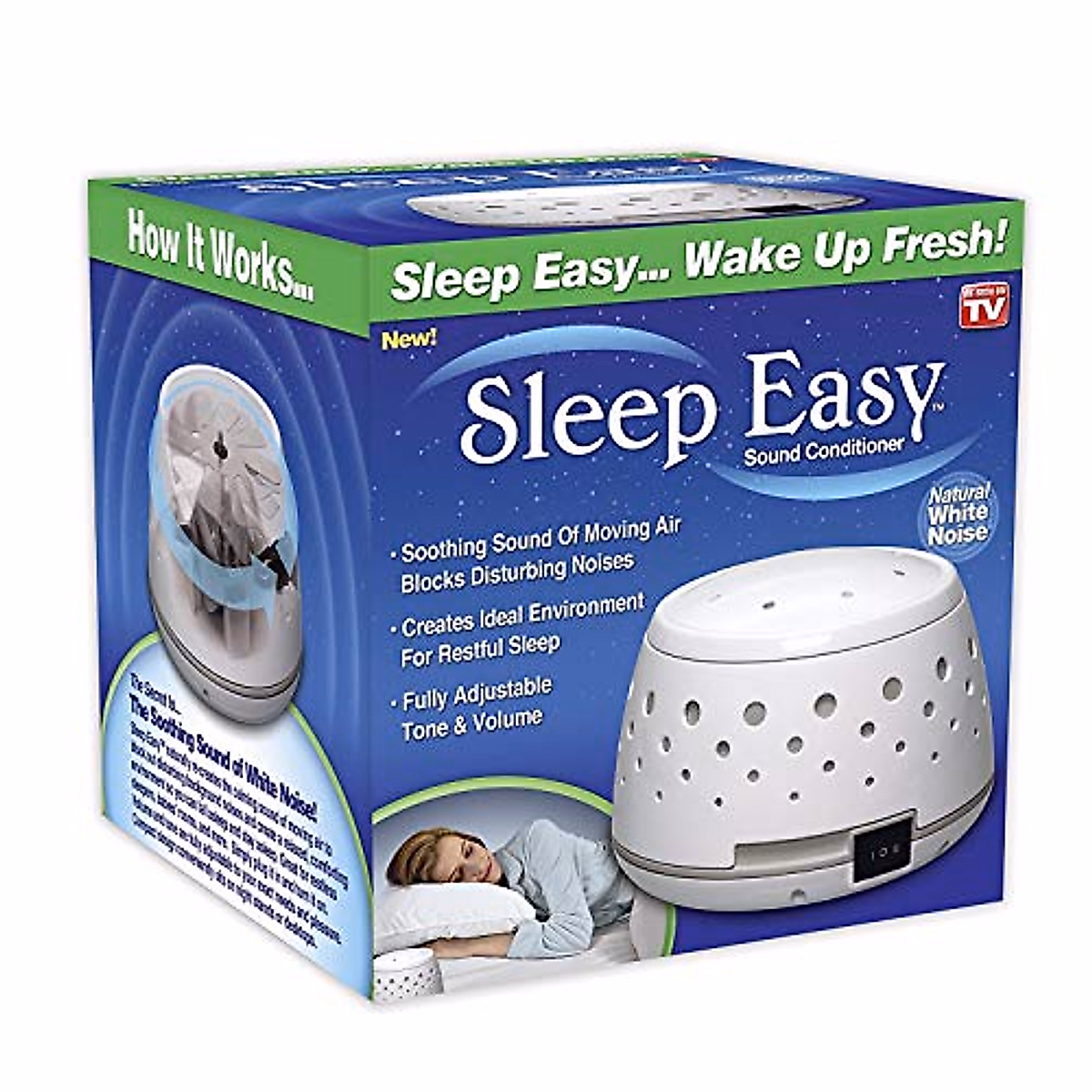 White Noise Sound Machine - Real Fan Sleep Aid, Noise Cancelling for Office Privacy, Home, Baby & Adults - Portable, Travel Friendly Sleep Machine