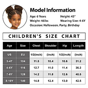 IKALI Girls Princess Costume Day of the Dead Skeleton Halloween Fancy Dress, Kids Toddlers Pretend Play Dress-Up Outfit Role Play Set