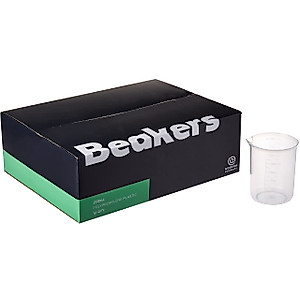 Plastic Beakers Set - Education, Research Equipment, Industrial & Academic Labs - Polypropylene Plastic - Science Lab Equipment, Home Experiments, Classroom Teaching Supplies (250mL, 12-Pack)