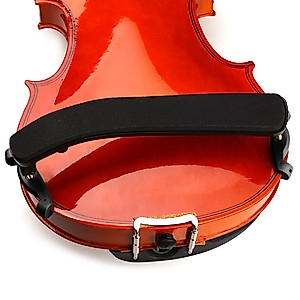 NANYI 4/4 Violin Shoulder Rest Collapsible Adjustable 3/4 Size Violin niversal Type Violin Parts soft Safety Easy to use, High strength sponge (Black) mute and rosin.