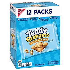 Teddy Grahams Honey Graham Snacks, 48 Total Snack Packs (4 Boxes)