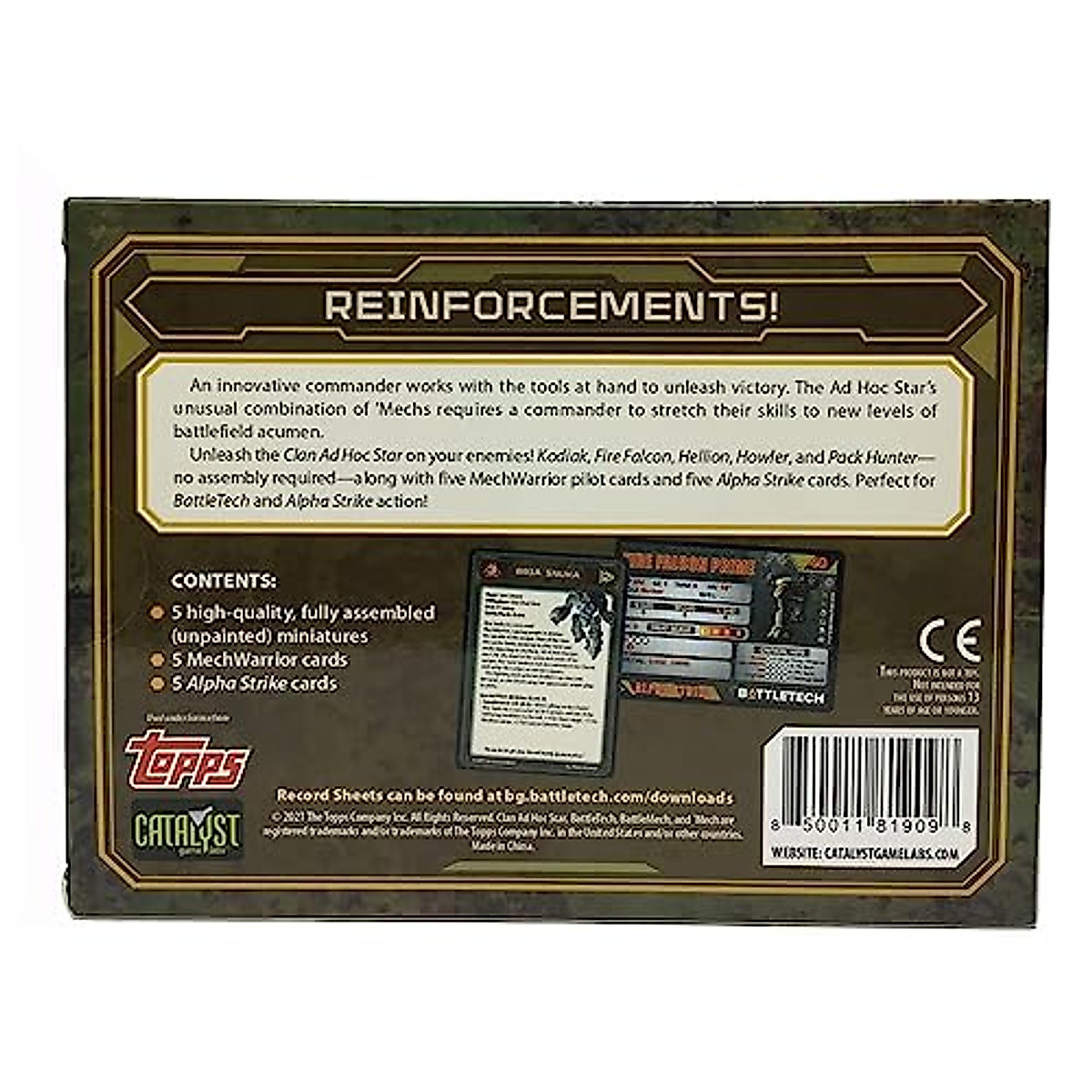 Catalyst Game Labs BattleTech Mini Force Pack: Clan Ad Hoc Star, Grey