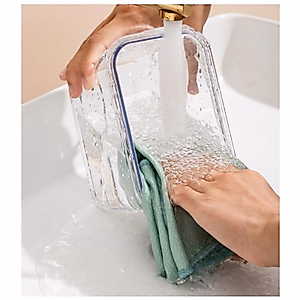 Frianchlly 2PCS Airtight Food Storage Containers measuring Cup,Plastic Dry Food Canisters for Kitchen Pantry Organization and Storage, One handed Leak Proof Lids White.