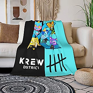 Soft Flannel Team K R E W Blanket Throw Blanket Suitable Ultra Soft Micro Fleece Blanket for Bed Sofa Car 80"x60"