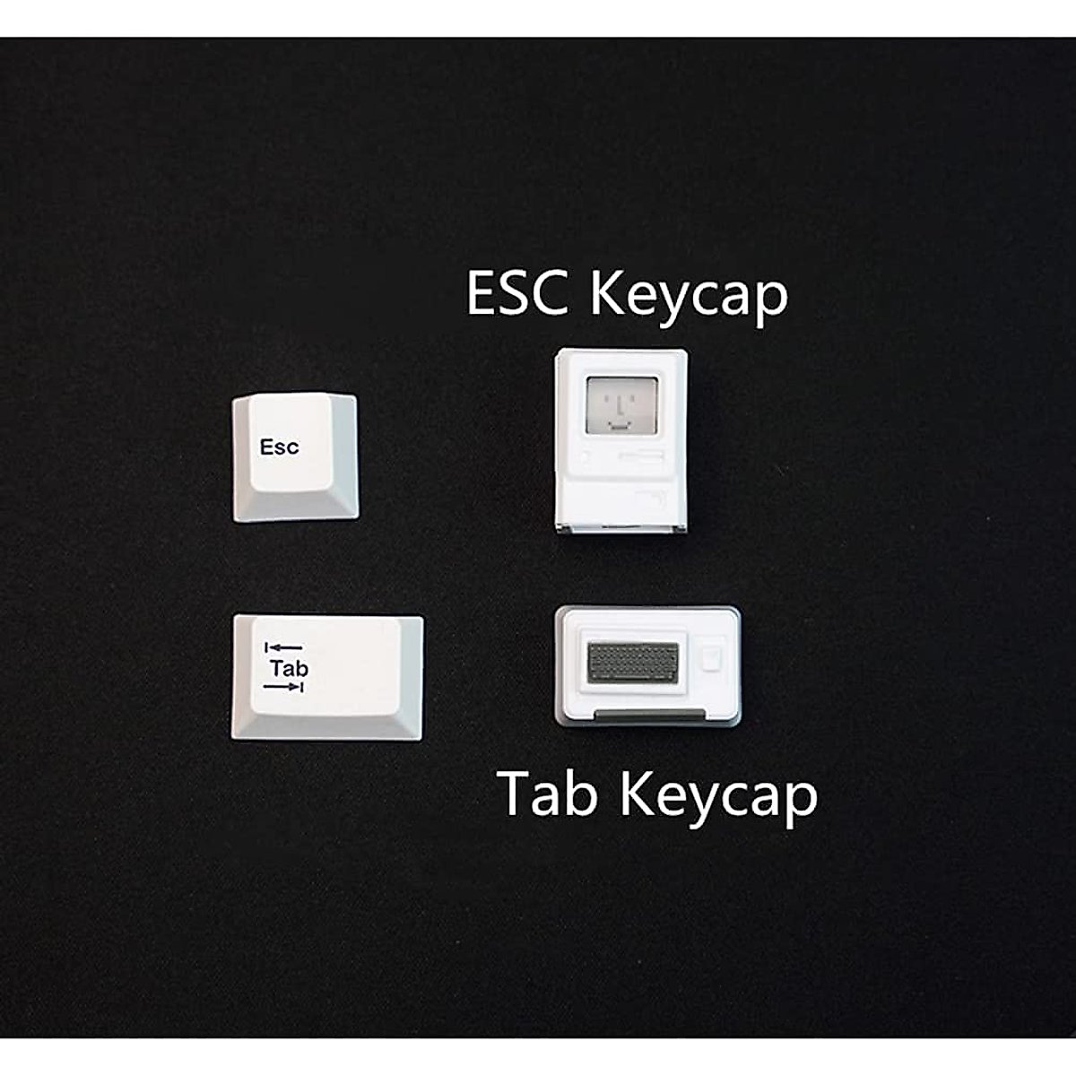 Custom keycaps for Esc Key and Tab Key, Mag.ne.tic and Light-Transmission Design, fits Most Keyboards Especially 60% Mechanical Gaming Keyboard