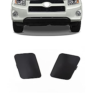 marddpair Front Left and Right Bumper Tow Hook Eye Cap Cover Pair 5328642931 5328542930 Replacement for 2006 2007 2008 2009 Toyota RAV4