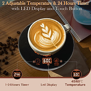 Coffee Mug Warmer for Desk with Auto Shut Off,Coffee Cup Warmer for Desk with 2 Adjust Temp.&24 Hours Timer-Coffee Gifts
