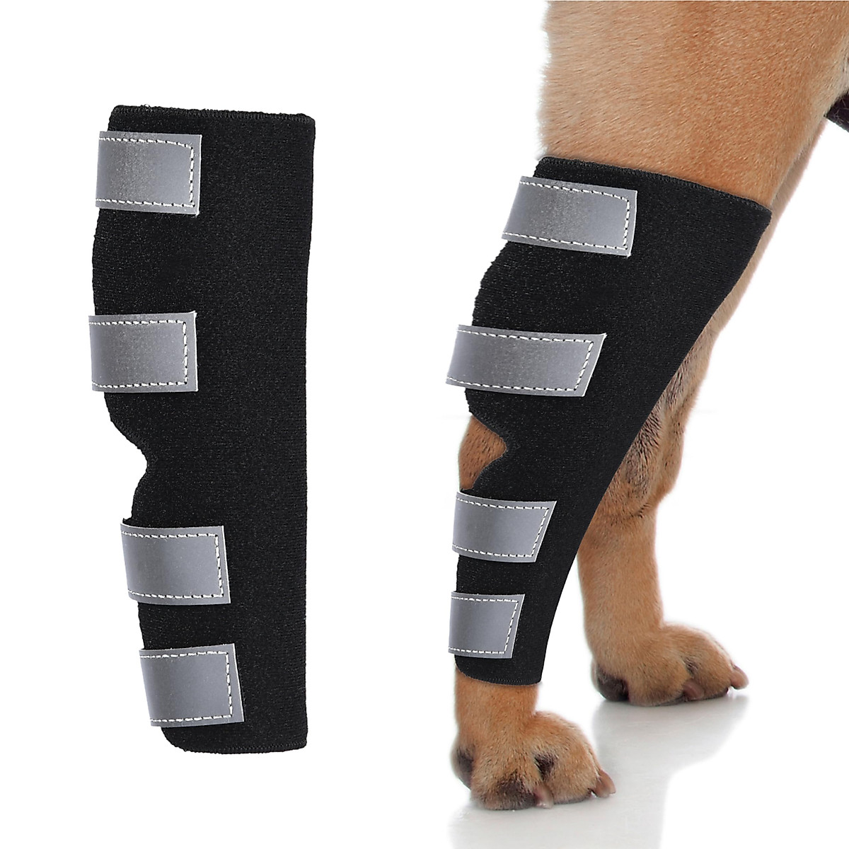 Dog Rear Leg Braces - Braces for Back Legs - Medium-Sized Dog Ankle and Small Dog Knee - Leg Sleeve, Hock and Ankle Support - Joint Wrap Compression Brace for ACL Tear - Canine Broken Leg Protector -