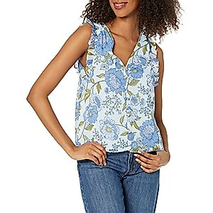 Steve Madden Apparel Women's Loretta Top, Vintage Blue, Medium