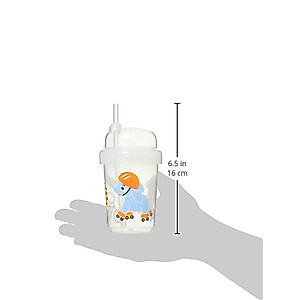 nuSpin Kids 8 oz Zoomi Straw Sippy Cup, Safari Animals Style