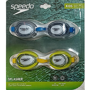 Speedo Kids Splasher Goggles 2-Pack - Grey/Lime