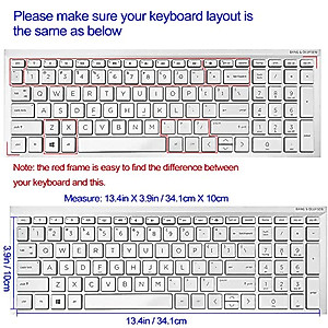 SANFORIN Keyboard Cover for HP Envy x360 15m-bp/bq /2020 2019 HP Pavilion 15/ HP Pavilion x360 15.6” Series/HP Envy 17 17.3" Series/HP Laptop 15t 17t 17-ca0011nr 17-by0040nr, Red Flower