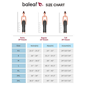 baleaf Women's Flare Leggings with Pockets High Waisted Yoga Pants Casual Workout Wide Leg Pants Navy Blue 29" 3XL