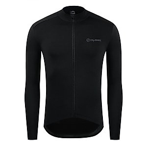 YKYWBIKE Cycling Jackets Men Fleece Winter Cycling Jersey for Men Softshell Jacket Long Sleeve Thermal Bike Jackets Cycling Clothing