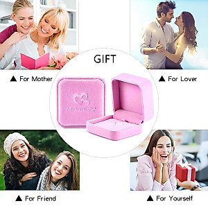 MissNity Sterling Silver Personalized 2 Heart Simulated Birthstone Engraved Names Necklace for Women Mother Pendant Jewelry (Silver - Box chain (CZ))