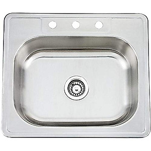 Stainless Steel Top Mount Single Bowl Kitchen Sink