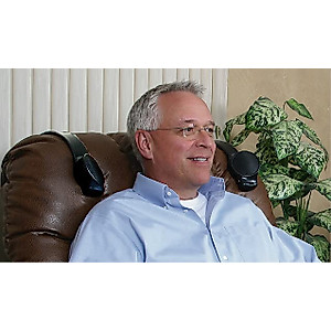 Audio Fox Couch & Armchair Wireless TV Speakers – Assistive, Portable TV Speakers for Hard of Hearing with RF Wireless, Flexible Connections, Voice-Enhanced Sound – Wireless Speakers for TV, Brown