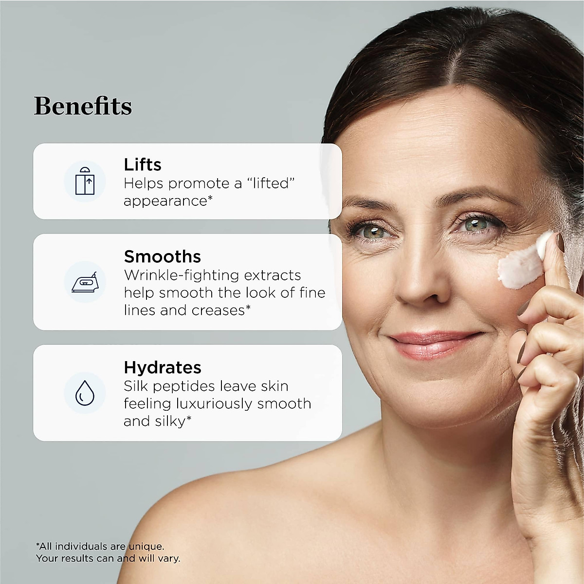 Beverly Hills MD Lift & Firm Sculpting Cream- Tighten & Tone Skin, Anti-Aging Lotion for Smooth, Moisturized Complexion- Lift and Smooth Face, Neck, Décolleté w/Silk Peptides, Fruity