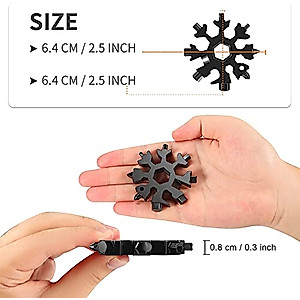 18-in-1 Snowflake Multi-Tool Tool Key Chain Tool Outdoor Travel Camping Adventure Daily Tool Handy Tool Christmas gift for Men Boyfriends Kids