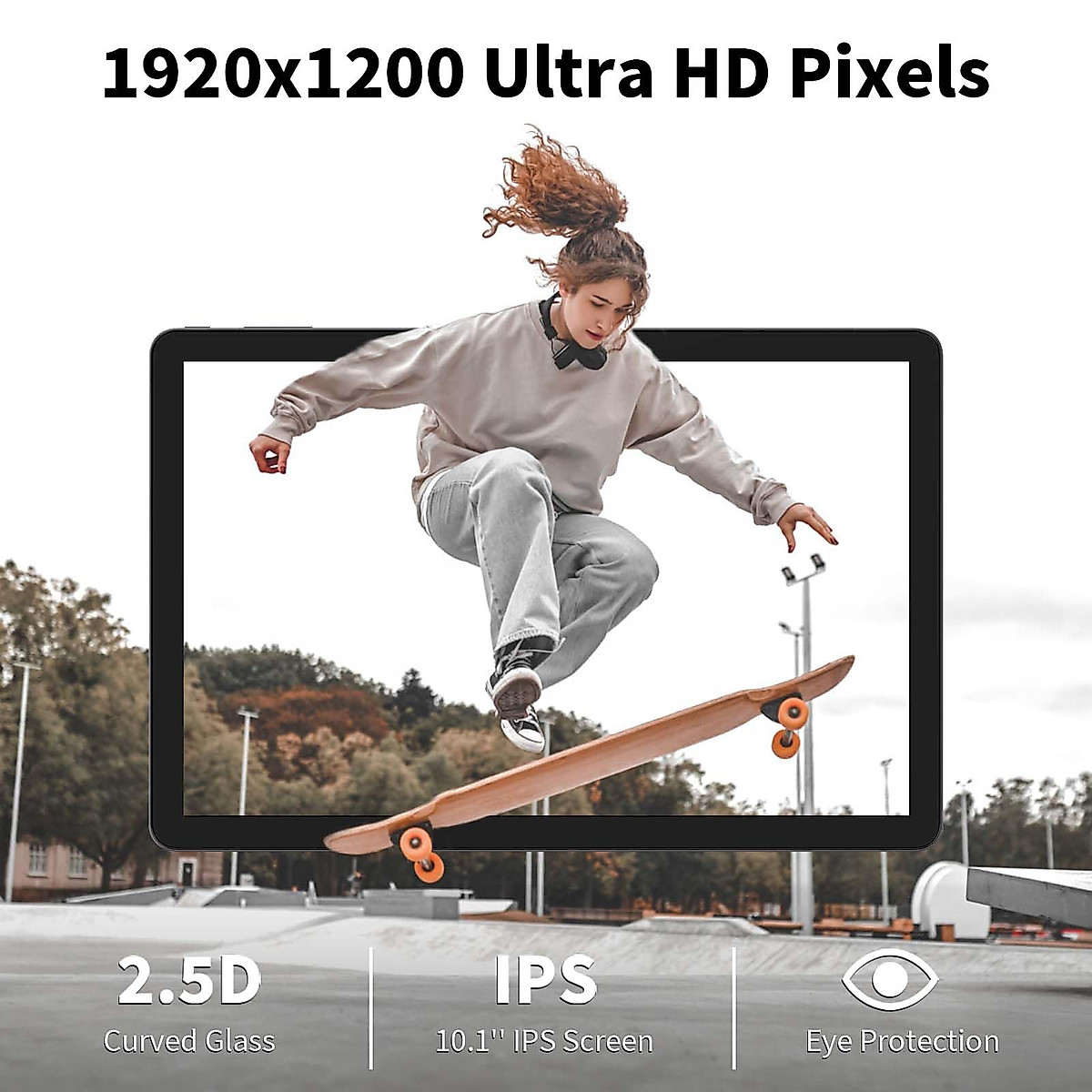 aiprotablet Android 13 Tablet 10.5 inch Tablets, 1920x1200 FHD IPS Display, 4G Cellular Tablet with 8GB RAM 64GB ROM 1TB Expand, Octa-Core Processor, 6000mAh, 8MP+13MP Camera, Face