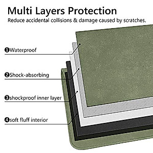 TOWOOZ MacBook Air M2 Sleeve Waterproof Thin Laptop Sleeve Case Compatible with 2022 M2 Chip MacBook Air 13.6 Inch A2681 / MacBook Air 13-13.6 Inch/MacBook Pro 13-14 Inch, with Accessory Pouch