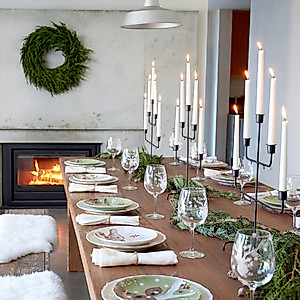 Casafina Set of 4 Ceramic Stoneware 11'' Dinner Plates - Deer Friends Collection, White | Microwave & Dishwasher Safe Dinnerware | Food Safe Glazing | Restaurant Quality Tableware