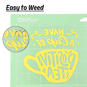 HTVRONT HTV Vinyl Rolls Heat Transfer Vinyl - 12" x 5ft Yellow HTV Vinyl for Shirts, Iron on Vinyl for All Cutter Machine - Easy to Cut & Weed for Heat Vinyl Design (Yellow)