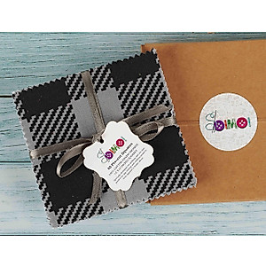 Soimoi Lumberjack Print Precut 10-inch Cotton Fabric Quilting Squares Charm Pack DIY Patchwork Sewing Craft