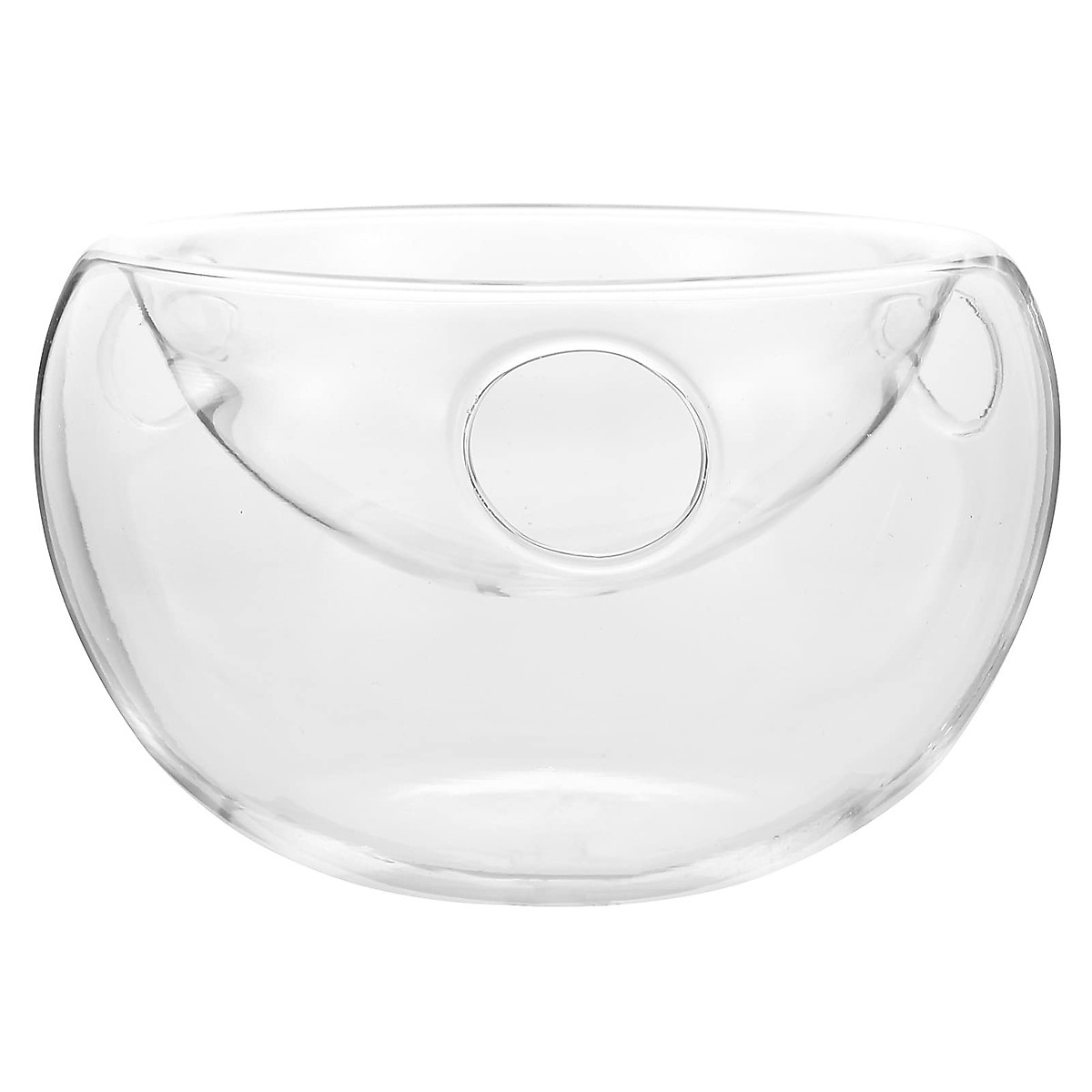 Yardwe Glass Salad Bowl Set w/ Ice Chiller Base Cold Serving Dish Set w/ Ice Chamber Dry Ice chilled serving bowl Double Salad BowlChilled Pasta Fruit Salad ( 10X10X6CM ) (O98VT2316439GKBALJ)