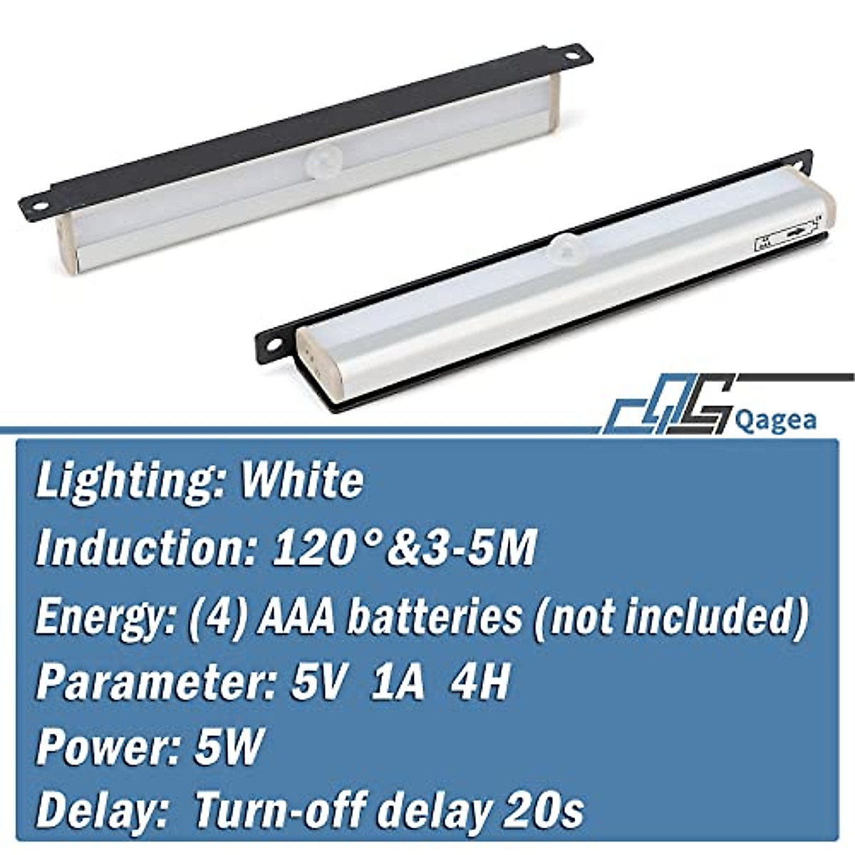 Qagea Motion Sensor Activated LED Step Lights for Under Cabinet, RV Step, Closet, Hallway, Stairway, Wardrobe, Kitchen, Vanity Replace STP54-032 (2 Pack)