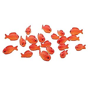20 Pcs Resin Red Goldfish Mini Goldfish Figurines Fairy Garden Miniature Moss Landscape DIY Terrarium Crafts Ornament Accessories for Home Décor