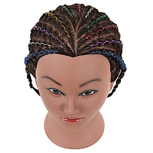 FUTAI Kinky Curly Real 100% Human Hair Mannequin Head with Table Clamp Stand for Hairdresser Practice Braiding Styling Manikin Cosmetology Doll Training Head Bleaching Dyeing Curling Cutting Updos