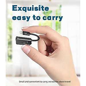 Headphone Adapter Compatible with Lightning to 3.5mm AUX Audio Jack and Charger Dongle Earphone Splitter Compatible for iPhone 11 12 for Ipad Converter power charging connector for Apple MFI Certified