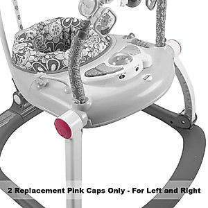 Replacement Parts for Fisher-Price Floral Confetti Space-Saver Jumperoo - DKT02~2 Pink Replacement Caps ~ Left and Right
