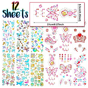 Zhanmai 3 Pcs Decorate Your Own Baseball Cap with 24 Sheets Adhesive Gems Stickers Pink Baseball Cap Paint by Stickers Arts and Crafts for DIY Kits for Birthday Present
