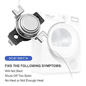 DC47-00017A Dryer High Limit Thermostat for Samsung AP4201896, PS4205216, W10908281, AP6034266, 35001192, PS11766749, DC47-00017A(3 Pack)