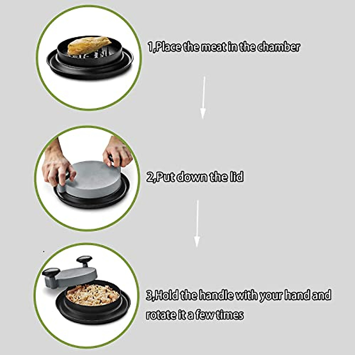 Chicken Shredder ShredMachine, Chicken Grinder Machine Better Than Bear Claws Meat Shredder for Pulled Pork Tool with Handles Non-skid Base Suitable for Pulled Pork Beef Chicken Kitchen Tool (red)