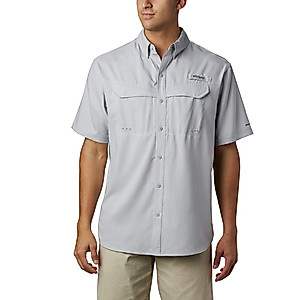 Columbia Men's Low Drag Offshore Short Sleeve Shirt, UPF 40 Protection, Moisture Wicking Fabric T-Shirt,Cool Grey,XX-Large
