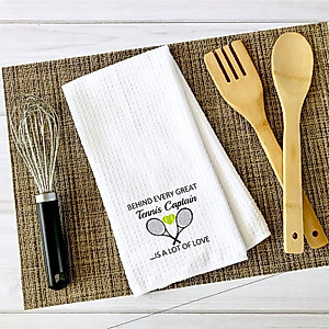 ZJXHPO Tennis Team Captain Kitchen Towel Best Captain Ever Towels Gift Tennis Captain Appreciation Gift Tennis Captain Housewarming Gift (Tennis Captain Towel)