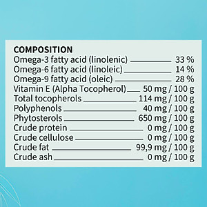 Camelina Oil for Dogs & Cats, 500mL by Olimega Farm | High in Omega-3 & Vitamin E | Support for Healthy Joints, Coat & Skin | Alternative to Salmon Oil for Dogs | Made in Canada | Non-GMO