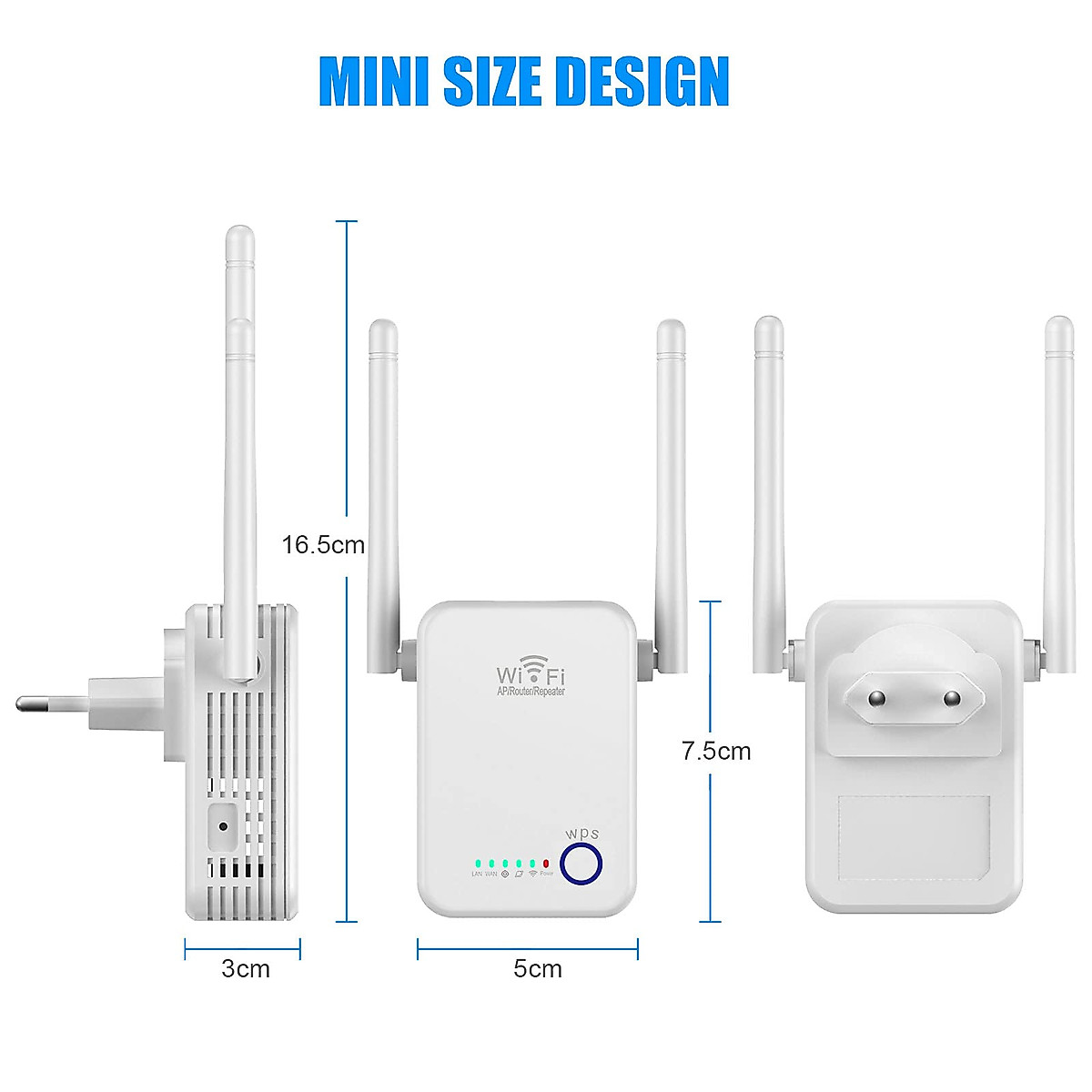 WiFi Extender Signal Booster Up to 2640sq.ft The Newest Generation, 2021 Release Wireless Internet Repeater, Long Range Amplifier with Ethernet Port, Access Point, 1-Tap Setup, Alexa Compatible N300