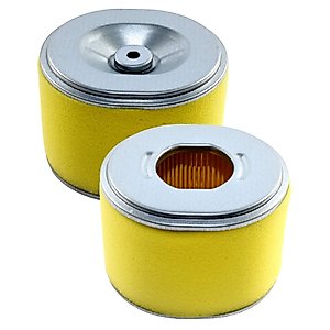 HQRP 2-Pack Filter Element Combo compatible with Honda EG3500 EG3500X EG3500XK1 EN3500 EZ3500 Generator, FR800 Rottotiller