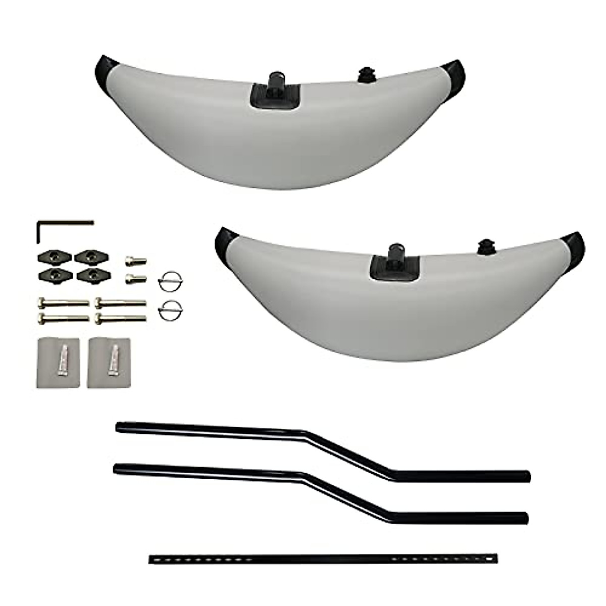 2PCS Inflatable Outriggers, Kayak Outrigger Inflatable Fishing Boat Stabilizer Pontoon Float Tube Kit