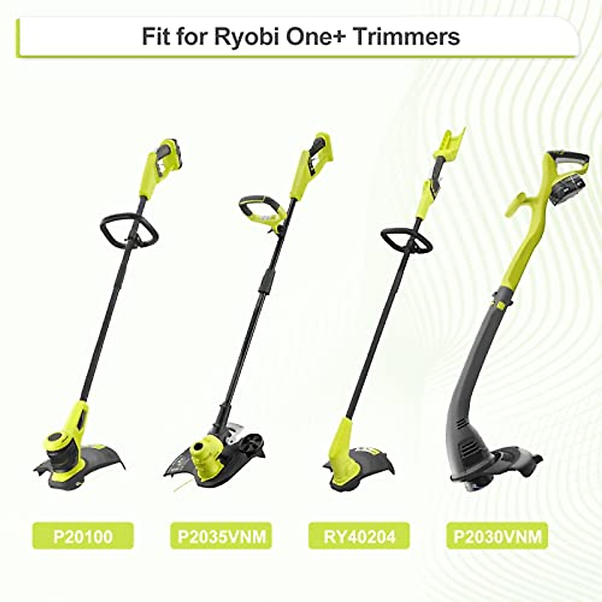 GreatBuddy 3-Pack Weed Wacker String Replacement Compatible with Ryobi 18v, 24v, and 40v Cordless Trimmers Refill，Parts#AC80RL3