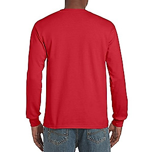 Gildan Men's Ultra Cotton Long Sleeve T-Shirt, Style G2400, Red, X-Large