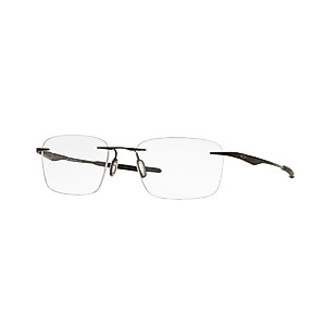 Oakley Men's Ox5115 Wingfold Evs Square Prescription Eyeglass Frames, Satin Black/Demo Lens, 53 mm