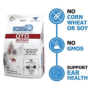 Forza10 Active Line OTO Ear Dog Food, Fish Dry Dog Food for Dog Ear Infection Treatment and Healthy Ears for Adult Dogs (6 Pounds)