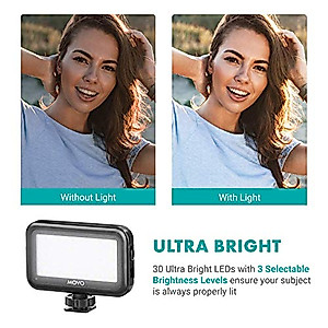Movo iVlogger Vlogging Kit for iPhone - Lightning Compatible Video Vlog Kit - Accessories: Phone Tripod, Phone Mount, LED Light and Shotgun Microphone - for YouTube Starter Kit or iPhone Vlogging Kit