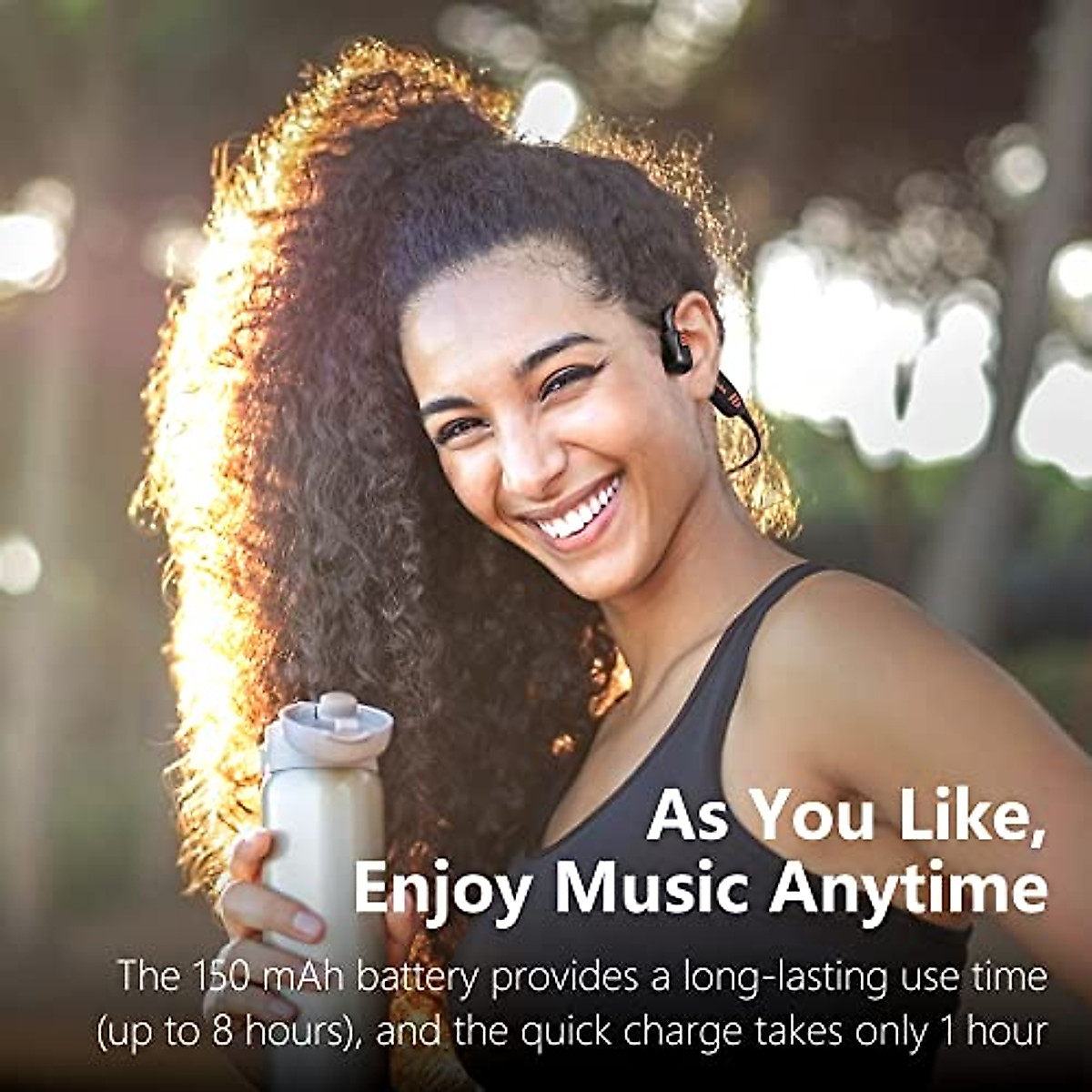 klatre Open Ear Bone Conduction Headphones Wireless Bluetooth 【2023 Version】 for Running/Cycling with Sweat Resistant&Waterproof, Sports Headset Outdoors with ENC Dual Mics for Clear Calls-Sunrise